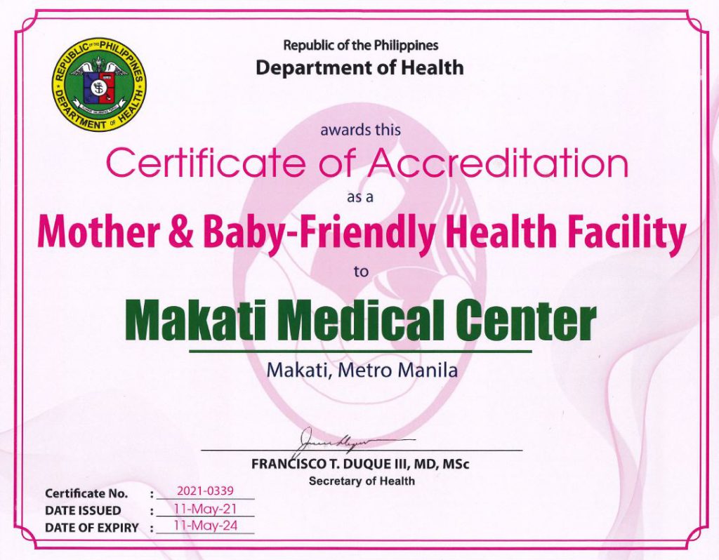 Certificates - Makati Medical Center