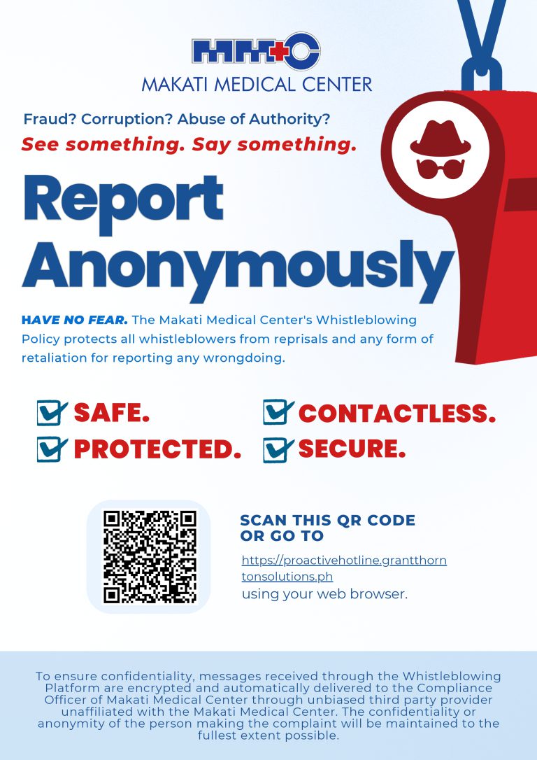 Report Anonymously: Confidential Reporting at MakatiMed